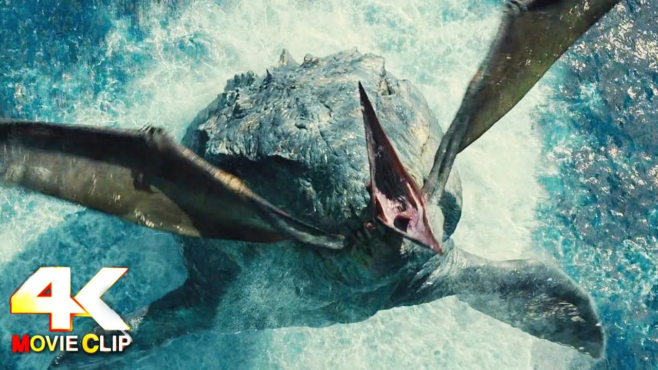 Jurassic World (2015) - Attack of Pteranodons scene [4K 60fps] - YouTube