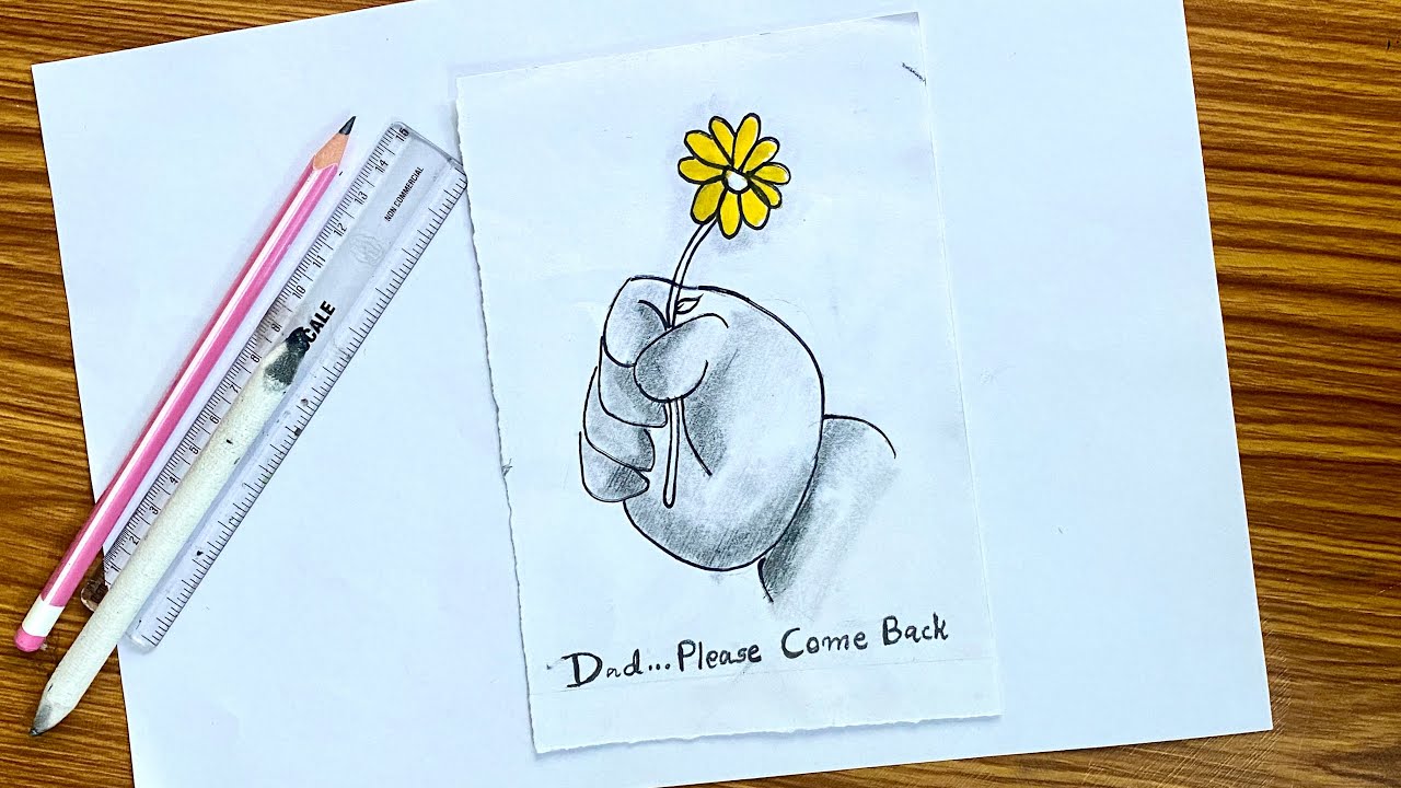 How To Draw Simple || ^Dad Please Come Back ^ || How to Draw Cute Hand ...