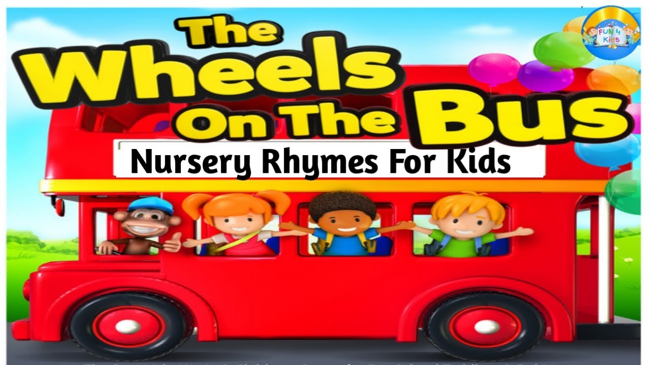 The Wheels On The Bus with action and lyrics | Nursery Rhymes And Kids ...