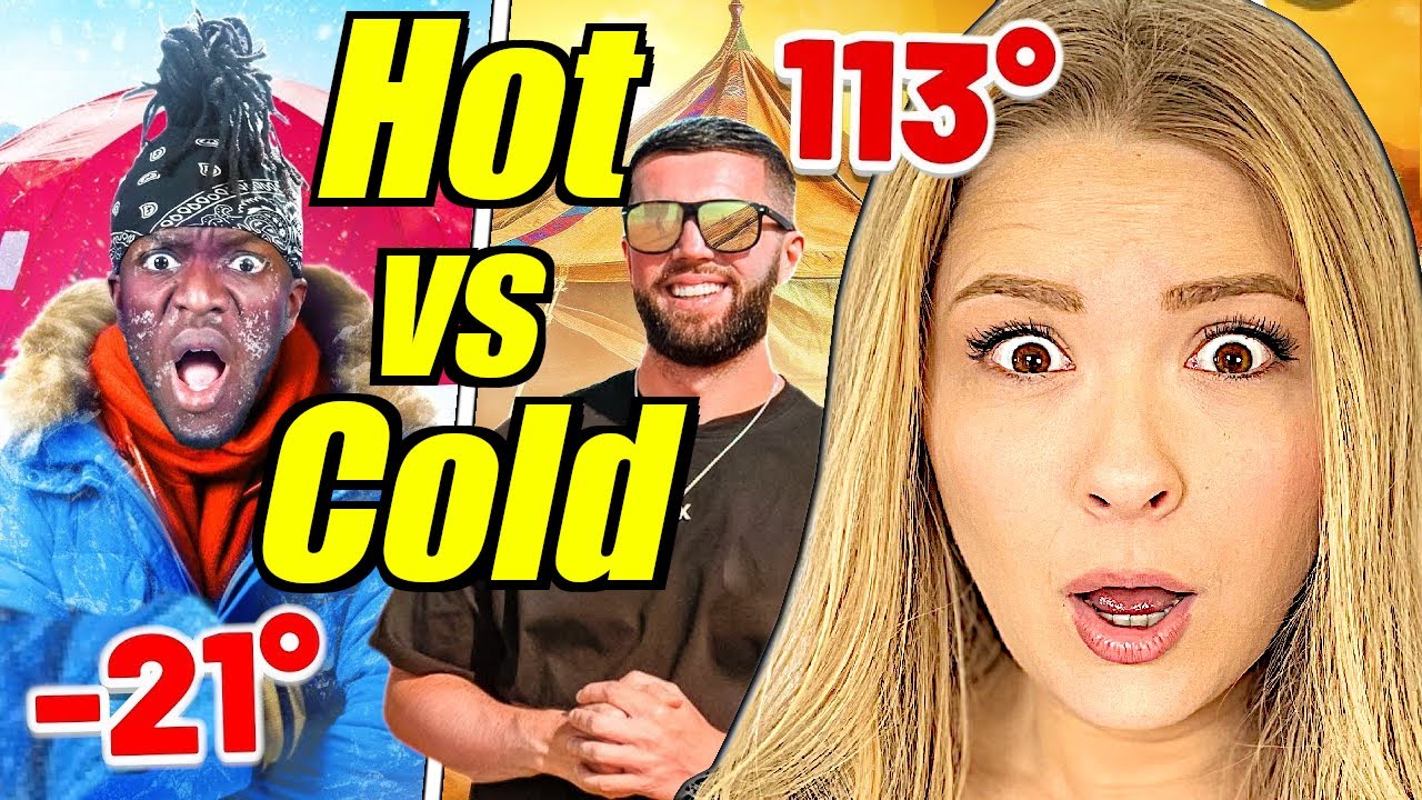 Americans React To SIDEMEN EXTREME HOT VS COLD CAMPING - YouTube