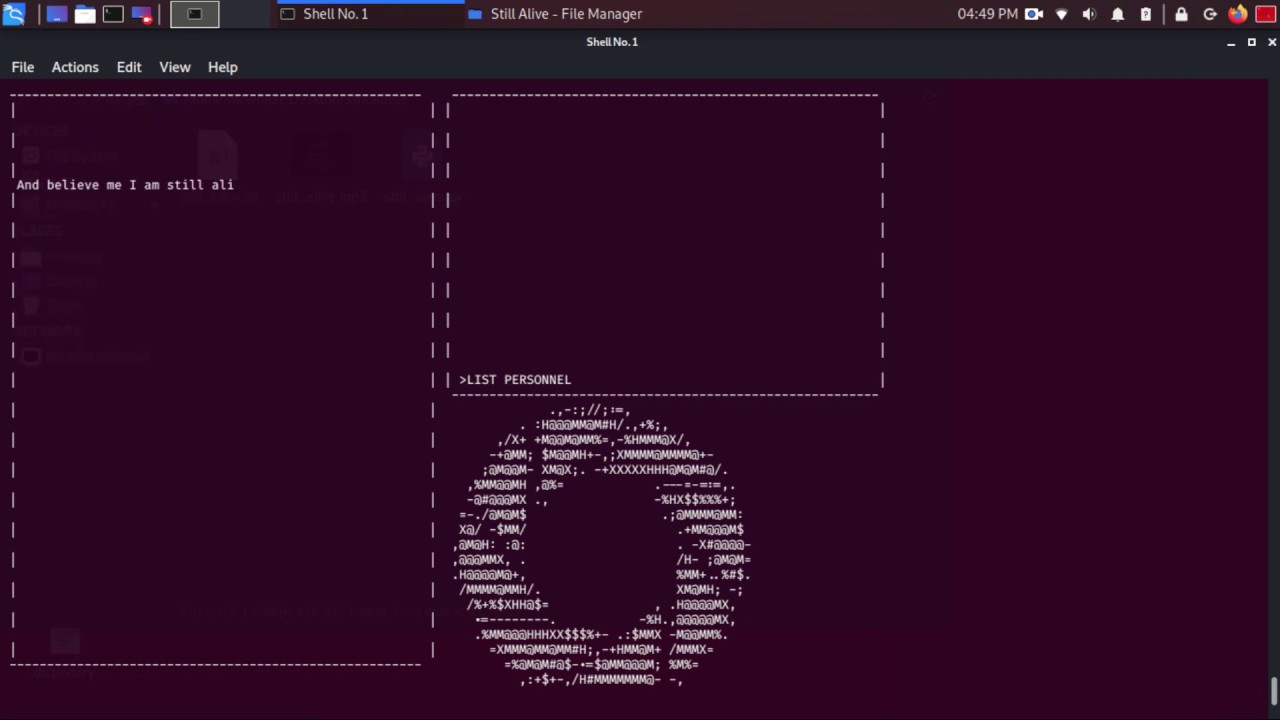 Still Alive but is in a real terminal - YouTube