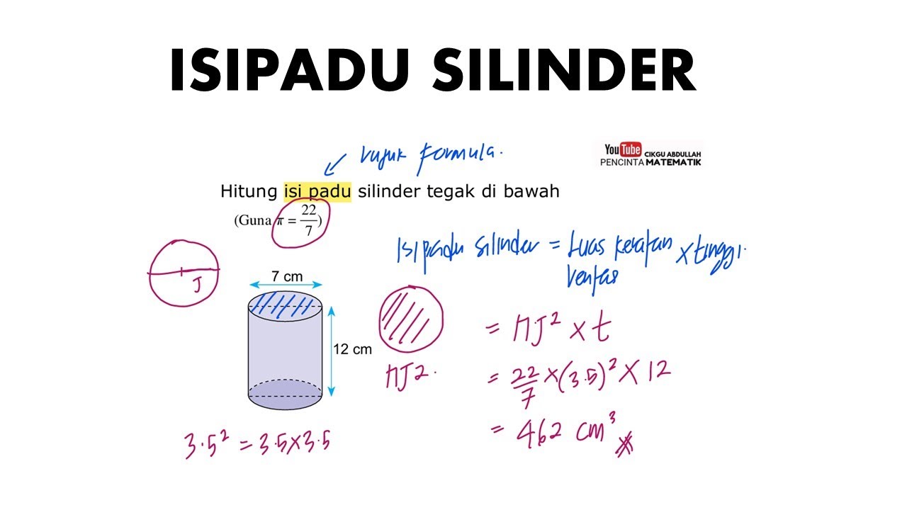 LATIHAN MENJANA KECEMERLANGAN # ISIPADU SILINDER # BAB 6BENTUK GEOMETRI ...
