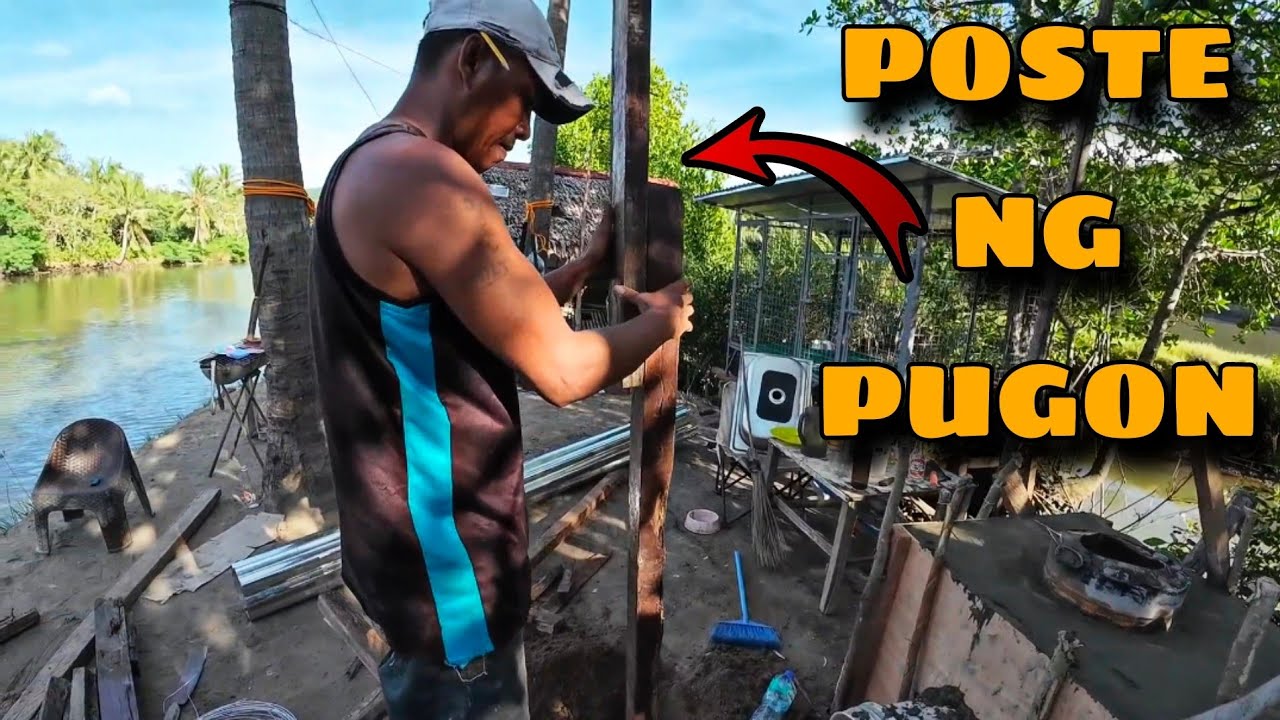 PART 3 PUGON | ITINAYO NA ANG POSTE NG PUGON - YouTube