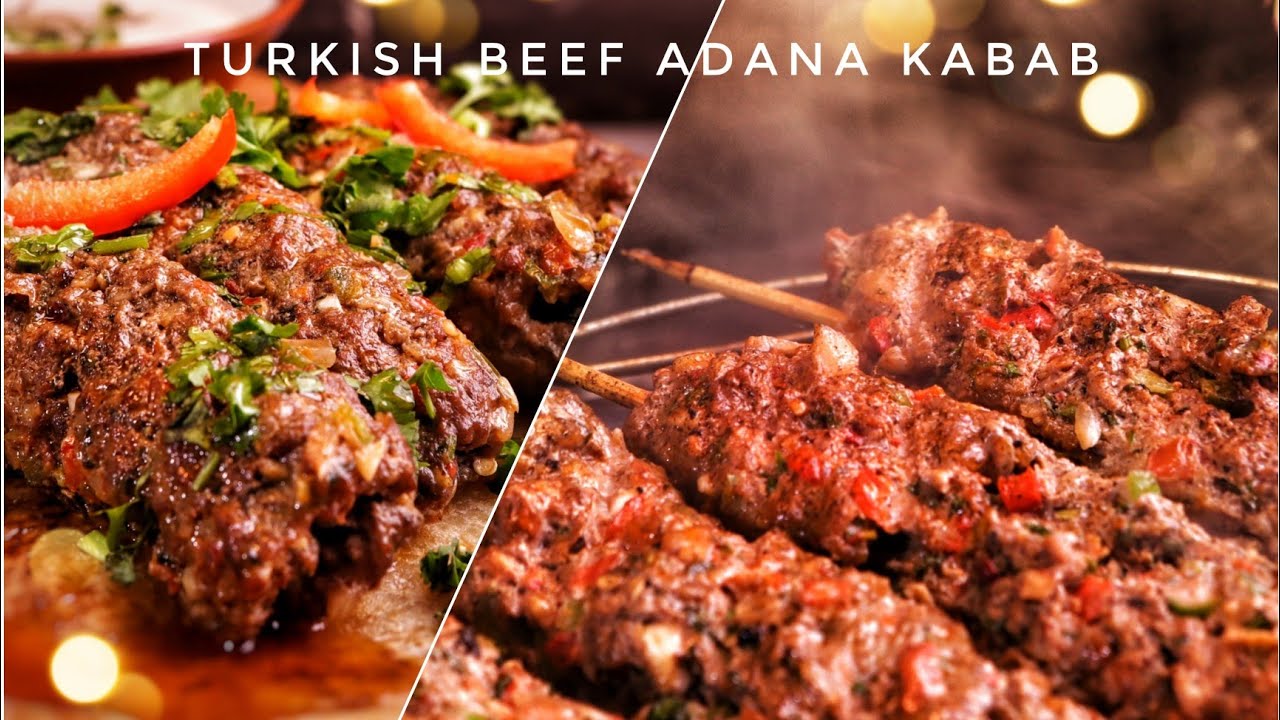TURKISH ADANA KEBAB || Beef Adana Kebab without grillpan/grill machine ...