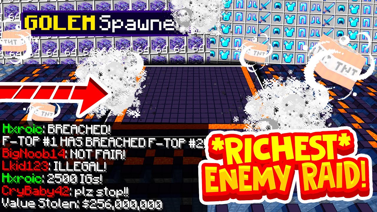 Raiding a RICH *TRASH-TALKING* Minecraft Faction... (Part 2) - YouTube