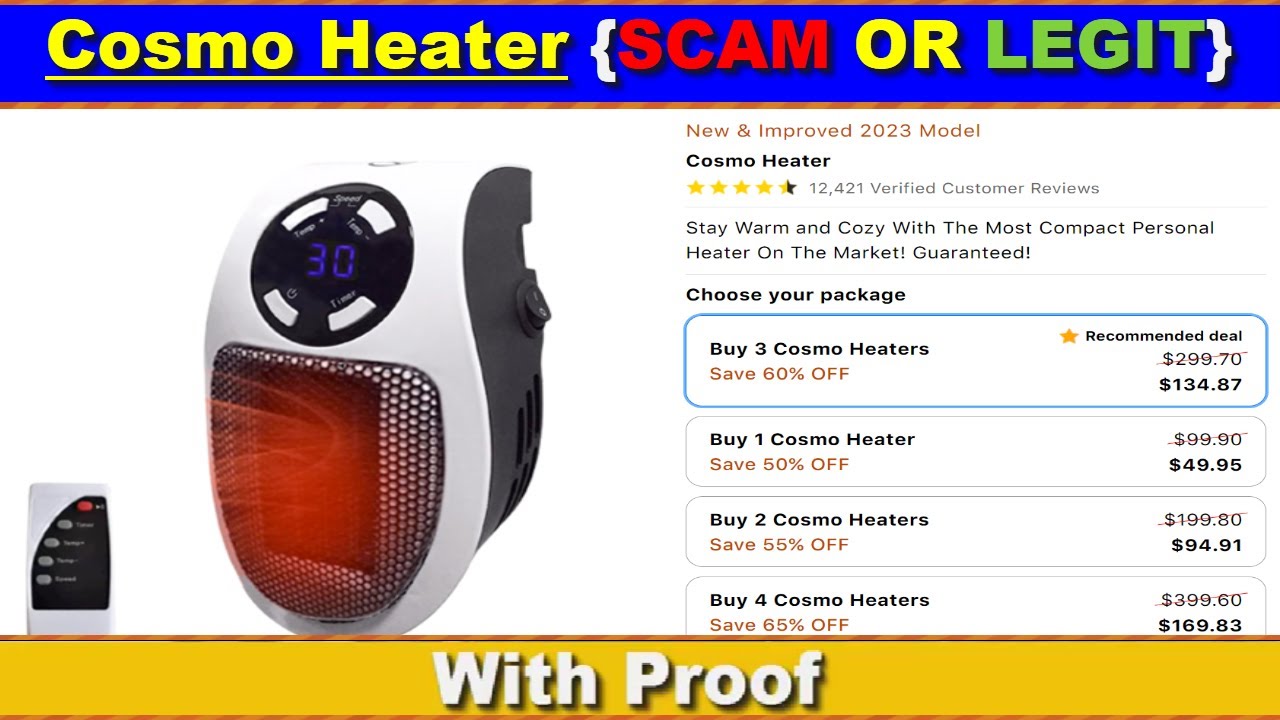 Cosmo Heater Reviews (Nov 2023) - Want To Know Is Cosmo Heater Legit Or ...