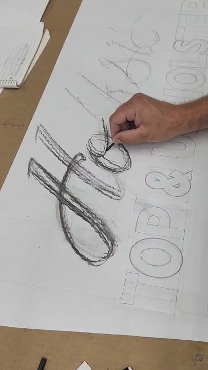 How I hand draw script #handlettering #signpainting - YouTube
