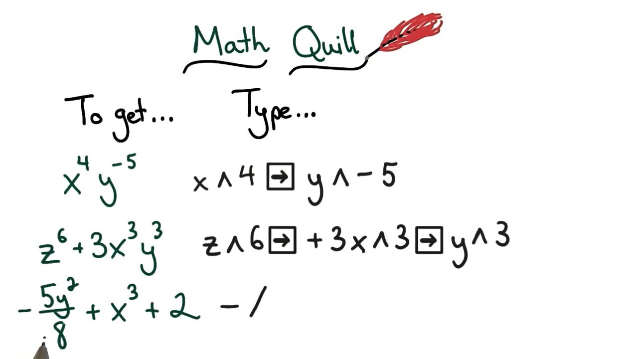 Math Quill Exponents - Visualizing Algebra - YouTube