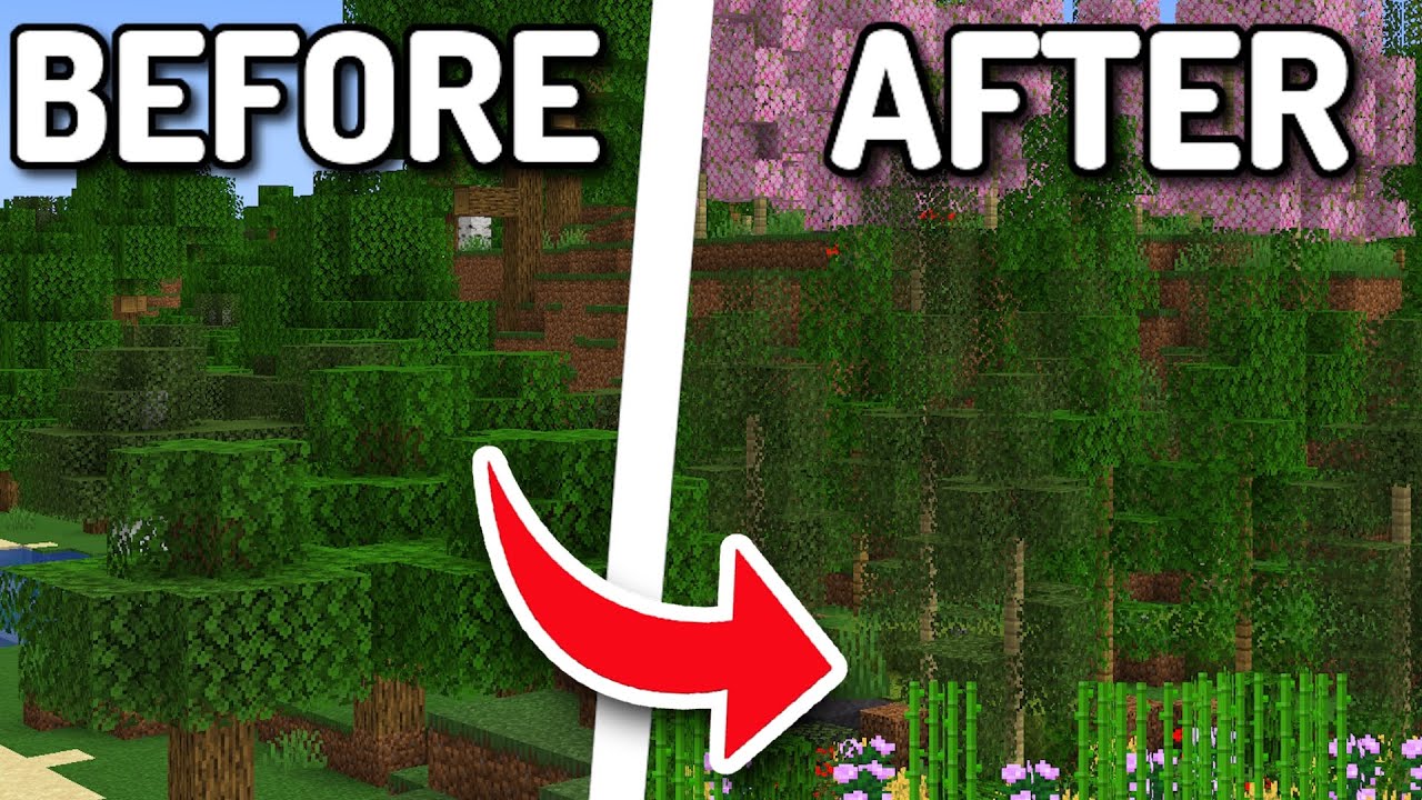 Building a CUSTOM MINECRAFT FOREST - YouTube