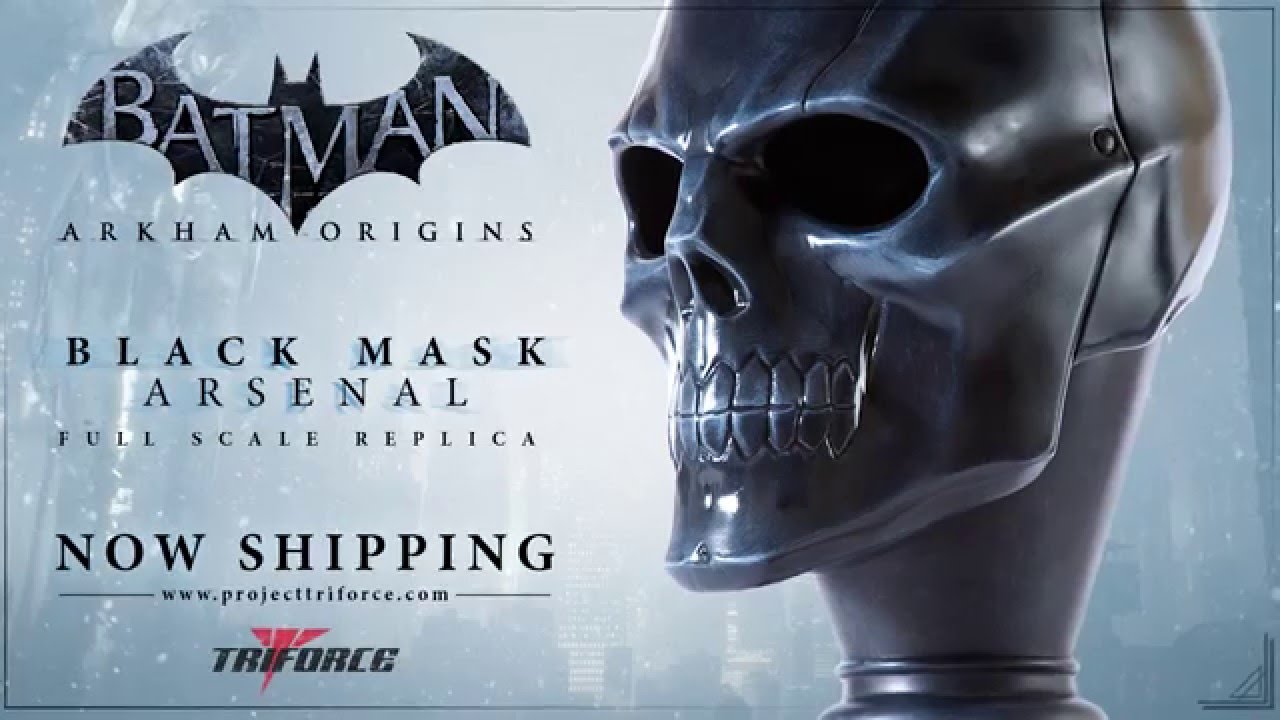 Black Mask Arkham Origins Mask Replica