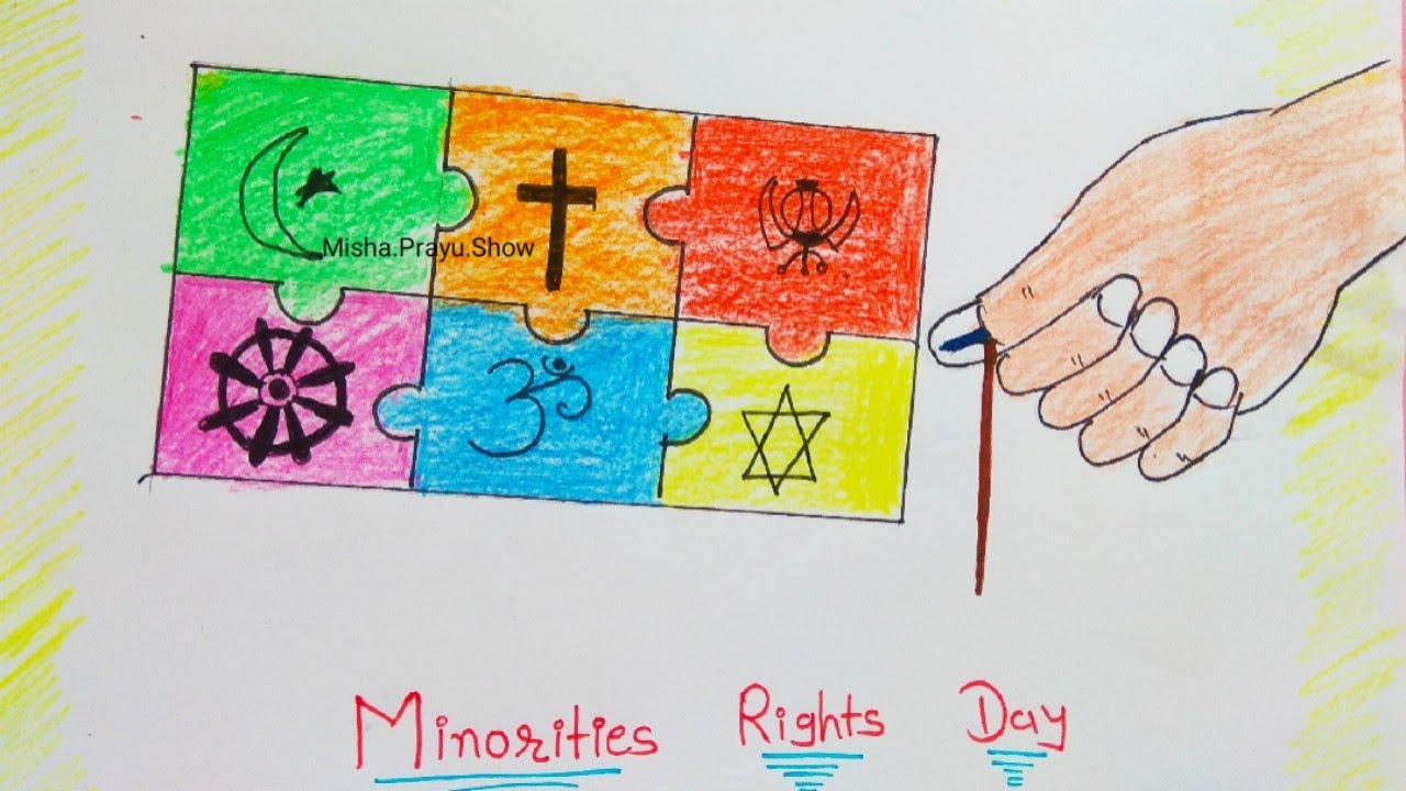 Minorities Rights Day in India Drawing | 18 December | Easy Poster on ...