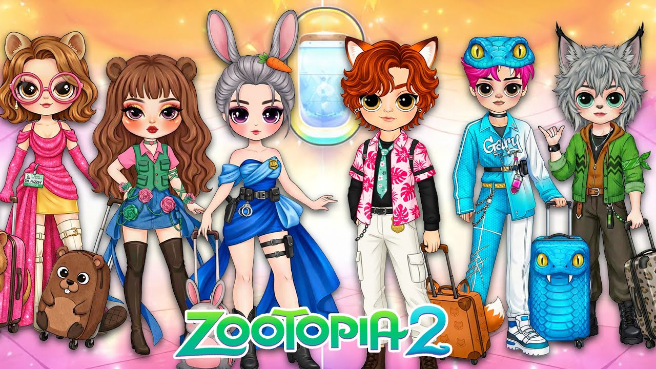 Huntrix & Saja Boys Couple Glow Up in Zootopia 2 AirPlane Fashion | DIY ...
