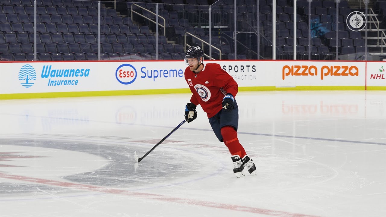 Nikolaj Ehlers' first skate since surgery - YouTube