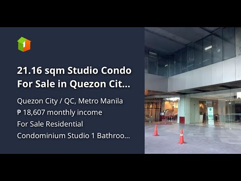 21.16 sqm Studio Condo For Sale in Quezon City , Bare type in - YouTube