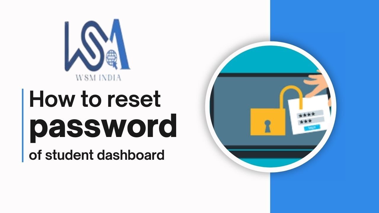 How to reset password of student dashboard - YouTube