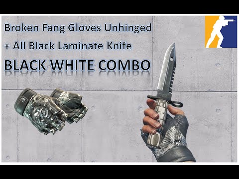 Broken Fang Gloves Unhinged + All Black Laminate Knife | BLACK WHITE ...