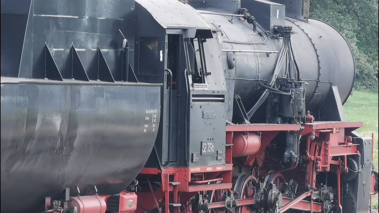 Dampflok 52 7596 bei Bad Wurzach - YouTube