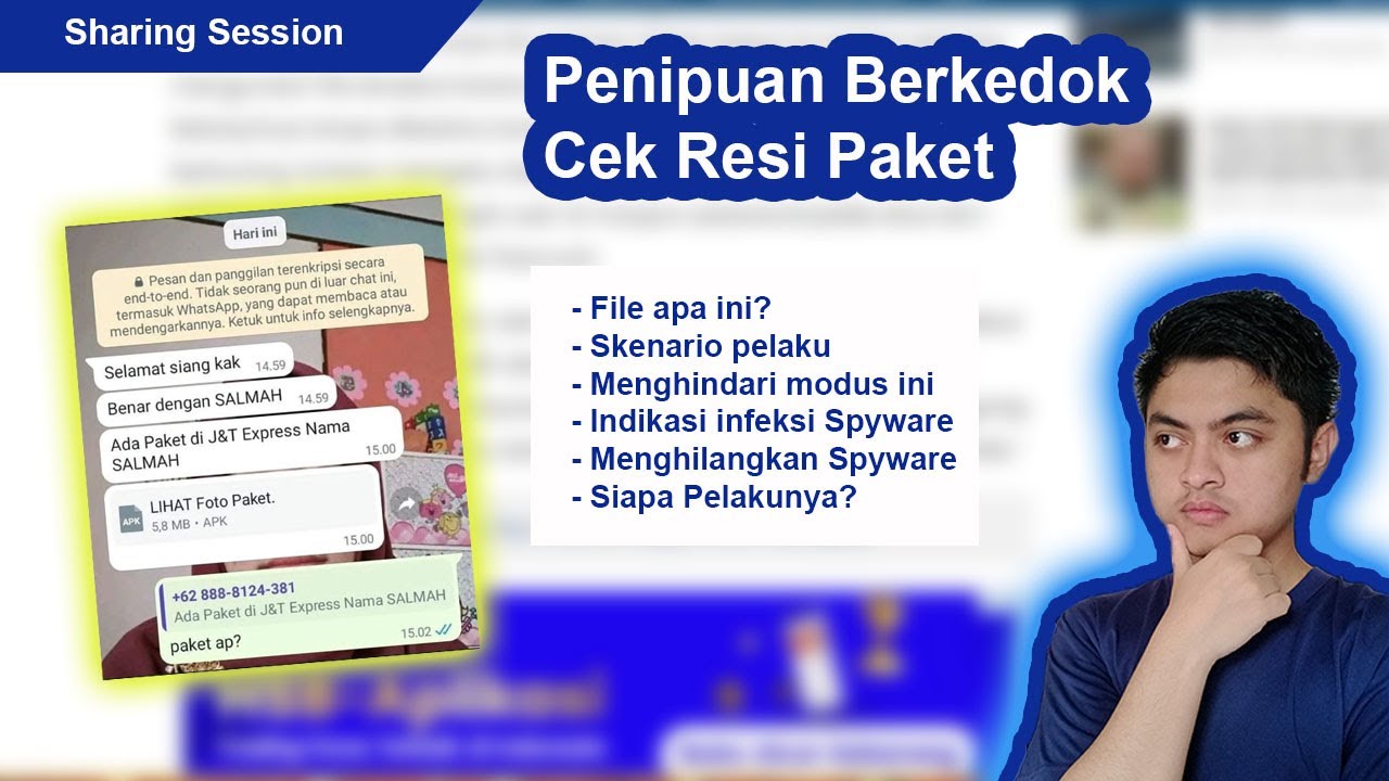 Modus Penipuan File APK Cek Resi Paket & Identitas Pelaku || Sharing ...