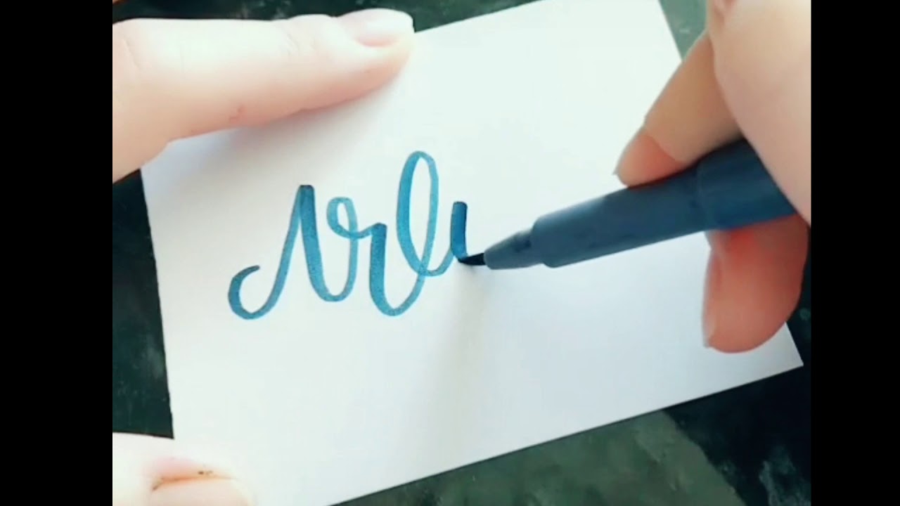 Arlin - modern calligraphy name - YouTube