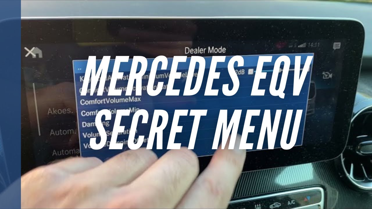How to activate dealer menu on 2021 Mercedes Benz EQV MBUX system - YouTube