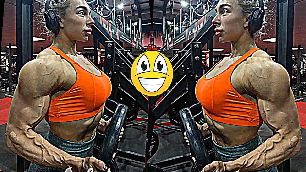 special female bodybuilder pump up muscle like a boss fitness ...