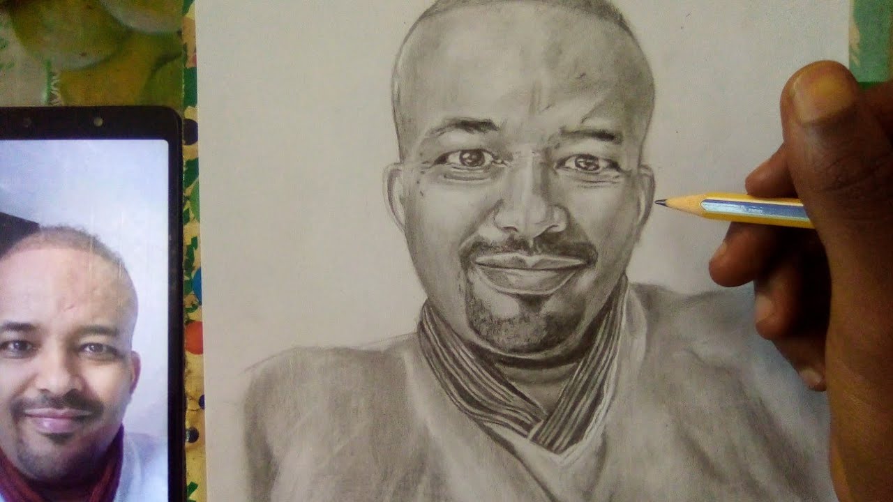 Habtamu lamu pencil drawing | Qaanqee Show - YouTube