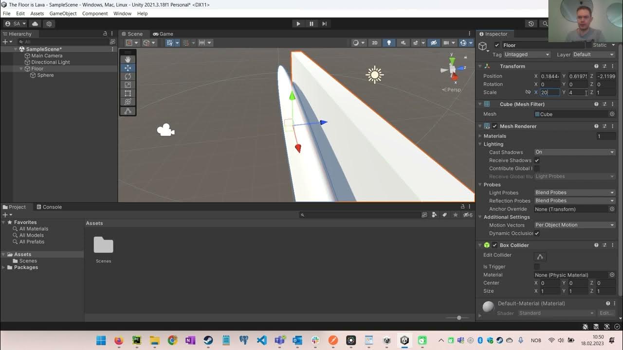 Unity Learning - 1 The Floor is Lava Tutorial - YouTube