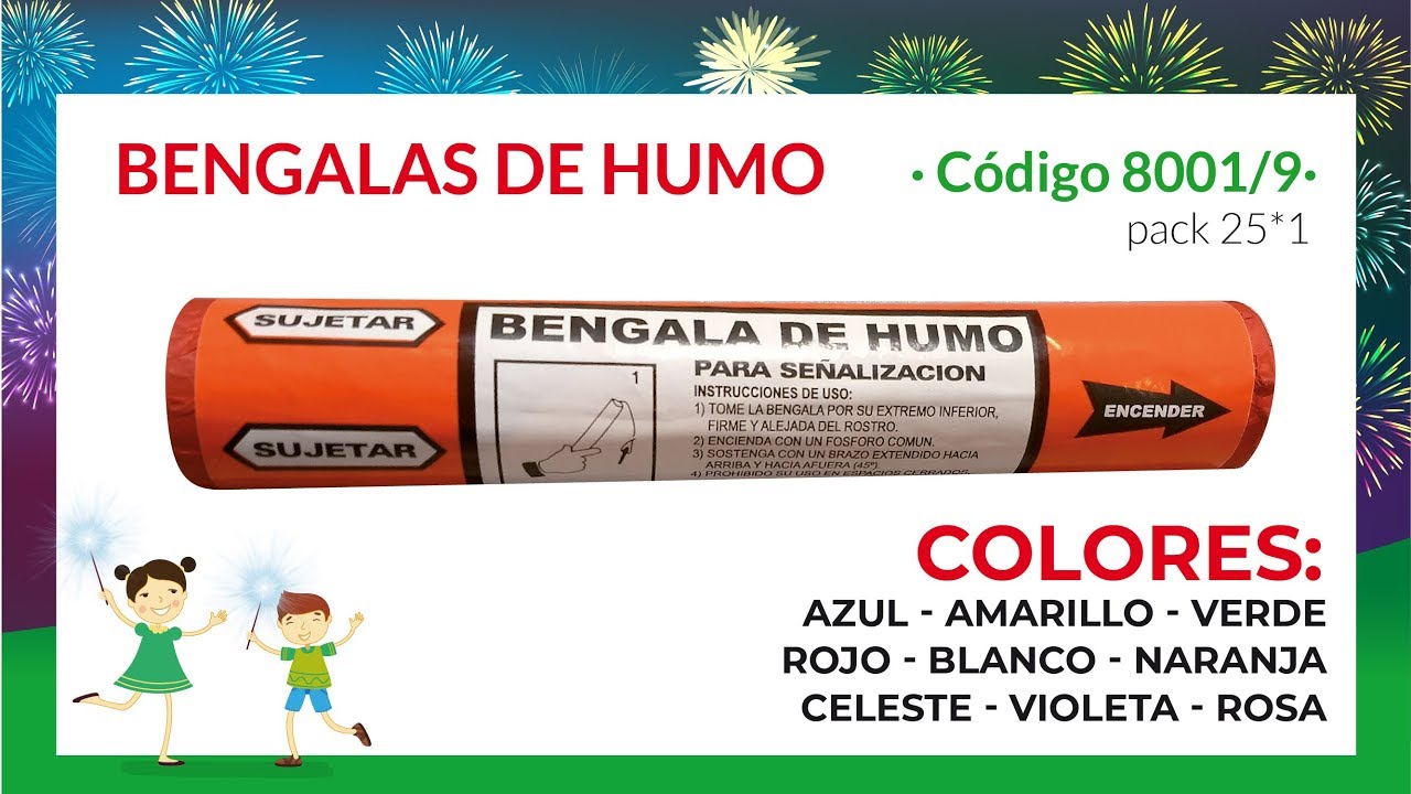 8001-9 - Bengala de Humo | POW! Fuegos Artificiales - YouTube