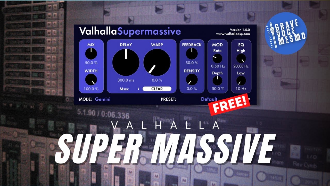 Valhalla SuperMassive - Um dos Melhores Reverb/Delay Gratuitos - YouTube