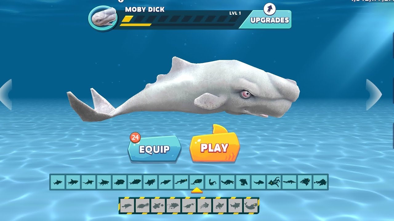 MOBY DICK Shark|unlock MOBYDICK Shark in hungry Shark evolution game ...