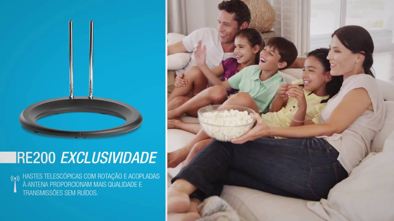 Antena Receptora TV Digital Conversor Multilaser - YouTube