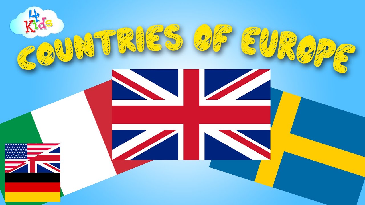 Bilingual Flags of Europe learning video for children and toddler ...