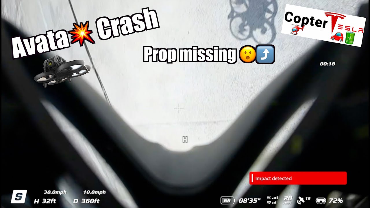 Dji Avata missing prop💥crash - YouTube