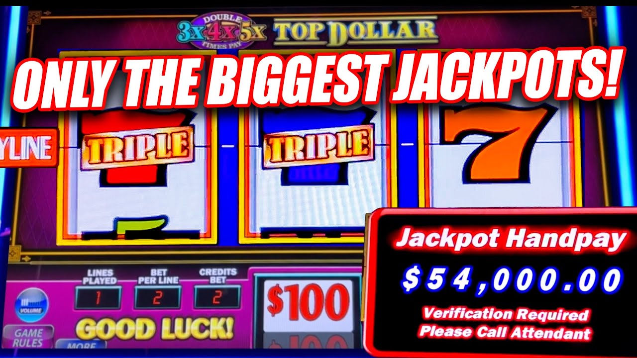 ONLY THE BIGGEST JACKPOTS ON YOUTUBE! MASSIVE SLOT WINS ON TOP DOLLAR ...