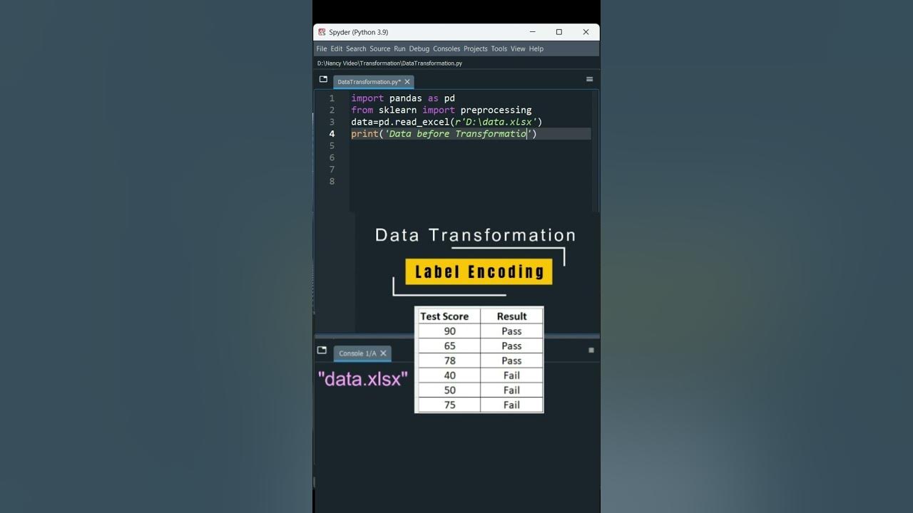 Data Transformation | LABEL ENCODING in Python| Nancy Jane - YouTube