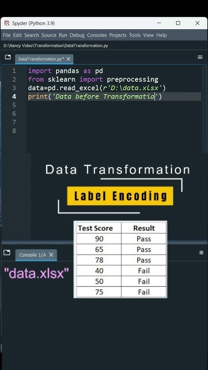 Data Transformation | LABEL ENCODING in Python| Nancy Jane - YouTube