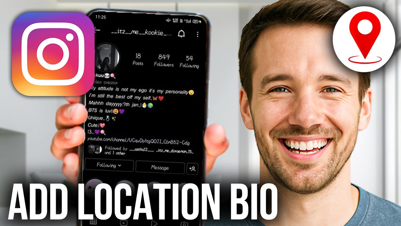 How To Add Location On Instagram Bio - YouTube