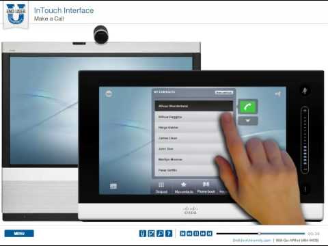 CISCO Telepresence Touchpanel - Make a Call - YouTube