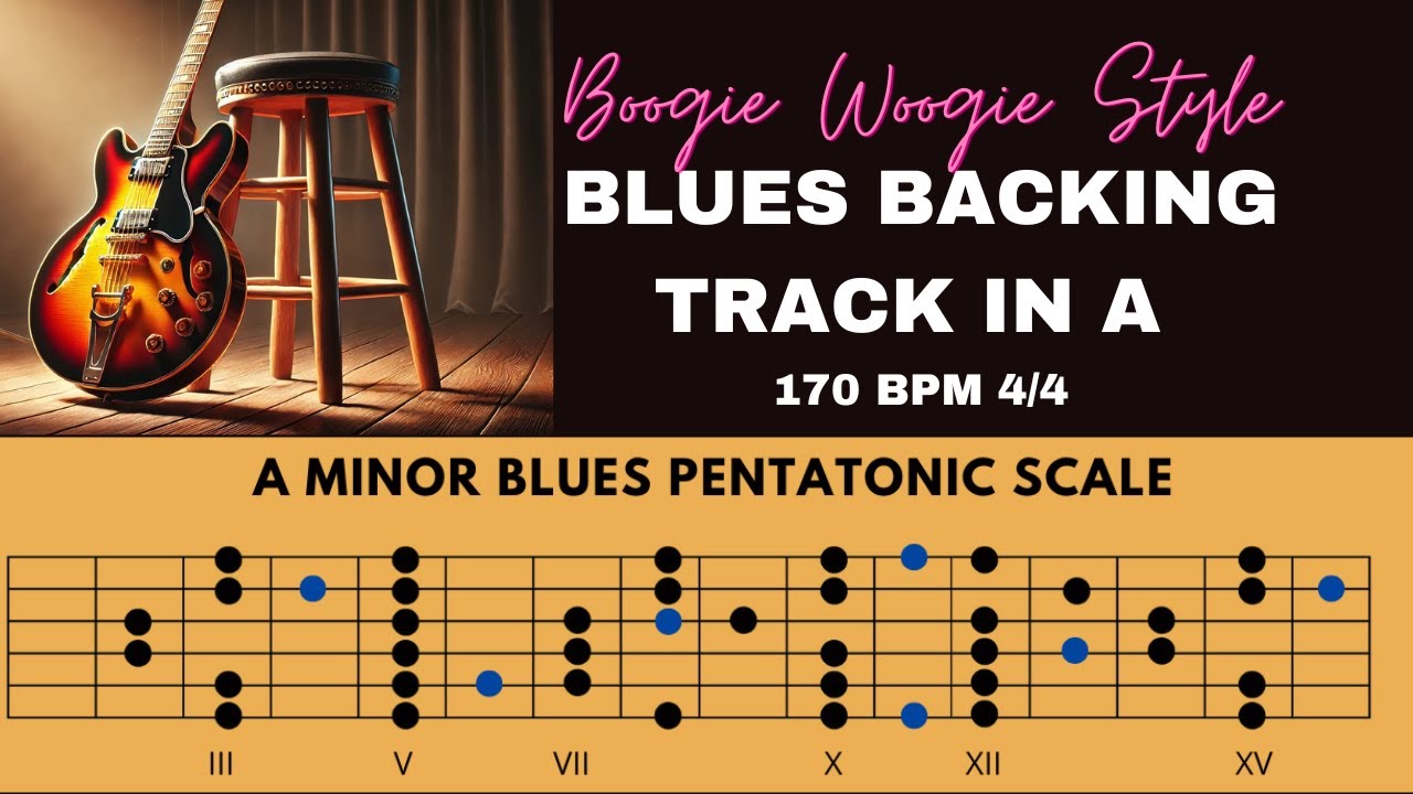 Blues Backing Track in A (Boogie Woogie Style) with Major & Minor Blues ...