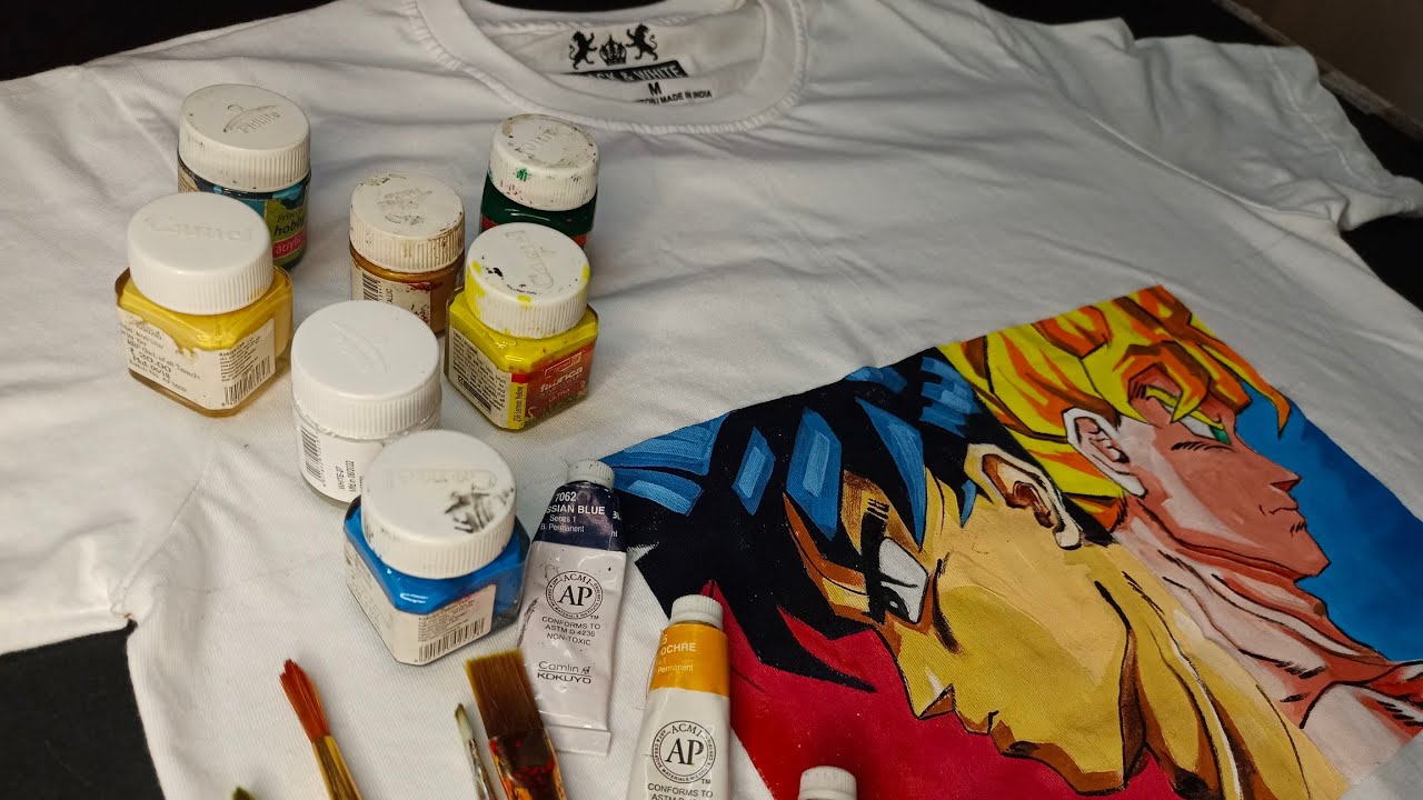 Hand-painted T-shirt | #Tshirt Painting 😍😍|How To Paint On Tshirt ...