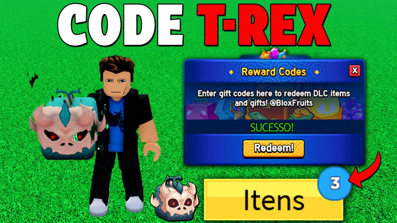 NOVO CÓDIGO DA T-rex + TODOS OS CÓDIGOS DO BLOX FRUITS... - YouTube