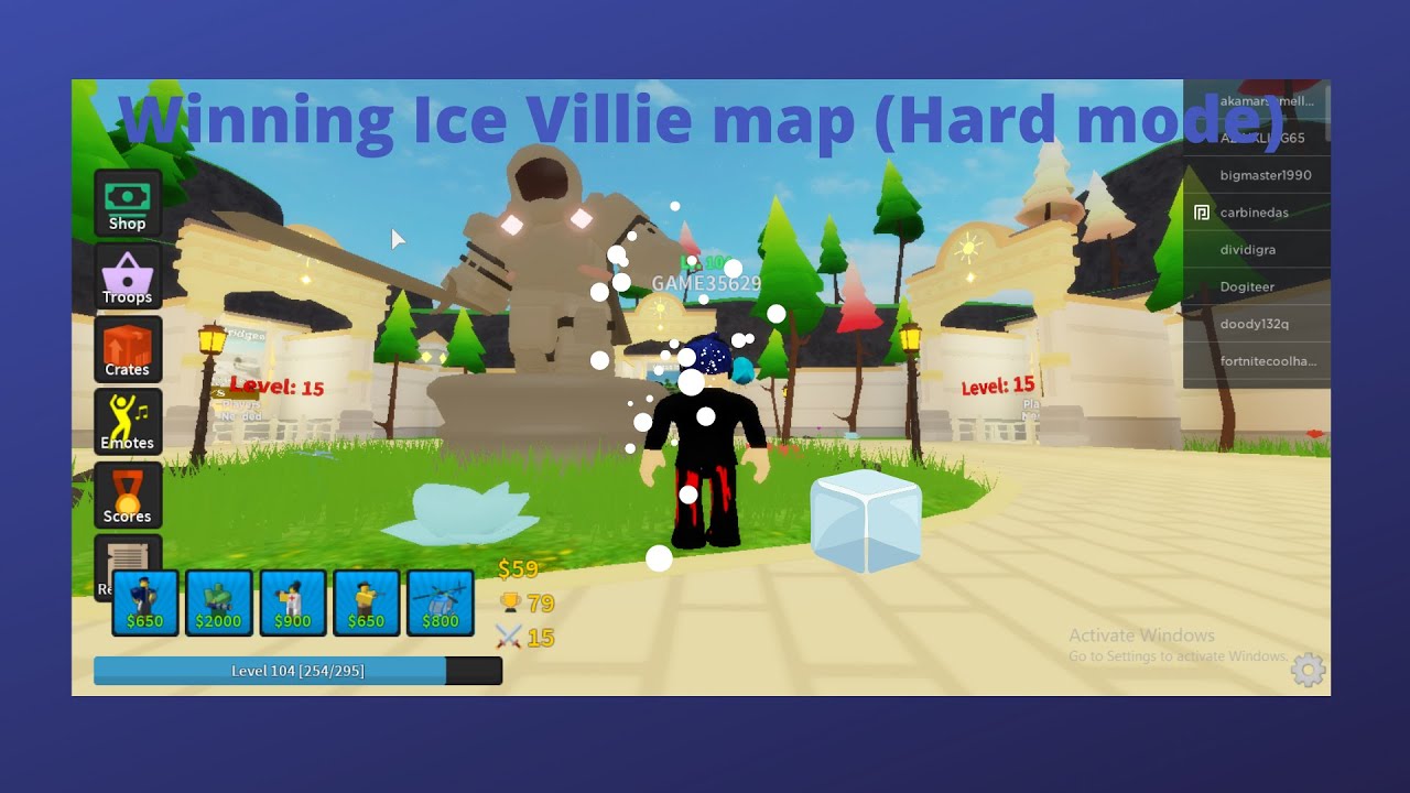 Tower Defense Simulator Winning ICE VILLE map (Hard mode) - YouTube