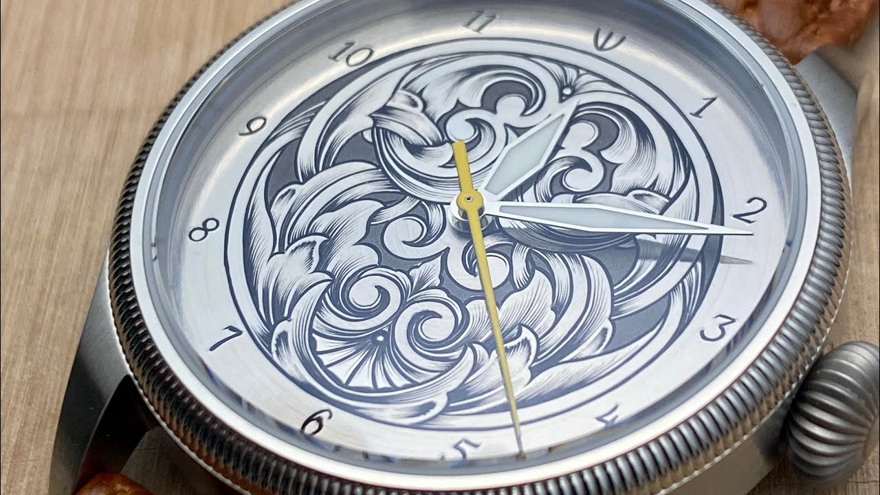 Making a watch dial and hand engraving it. - YouTube