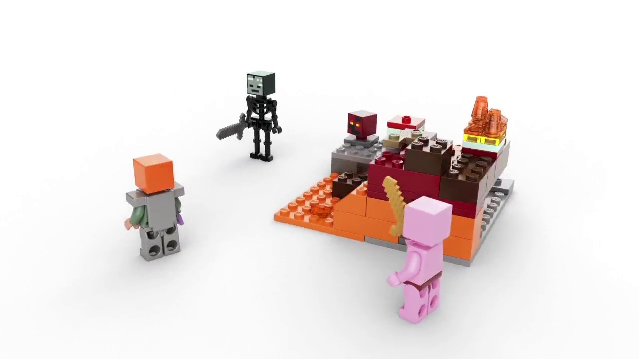 LEGO Minecraft 21139 The Nether Fight 360° - YouTube