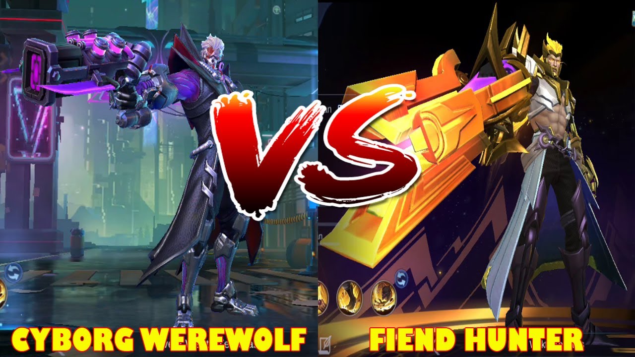 ROGER FIEND HUNTER VS ROGER CYBORG WEREWOLF MOBILE LEGENDS - YouTube
