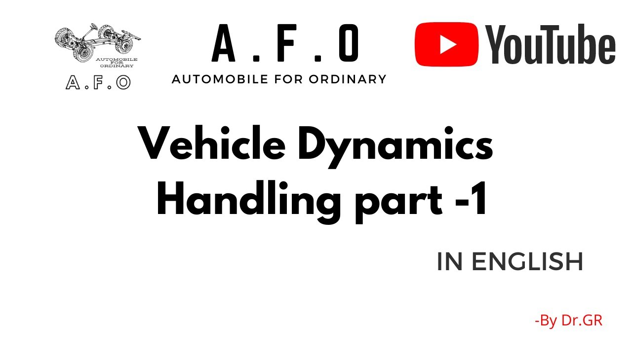 Vehicle Dynamics| Handling part -1 - YouTube