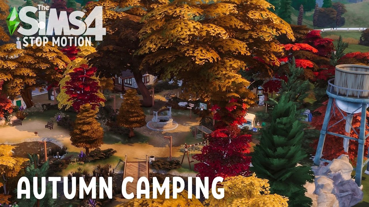 Autumn Camping || The Sims 4 || Stop Motion [No CC] - YouTube