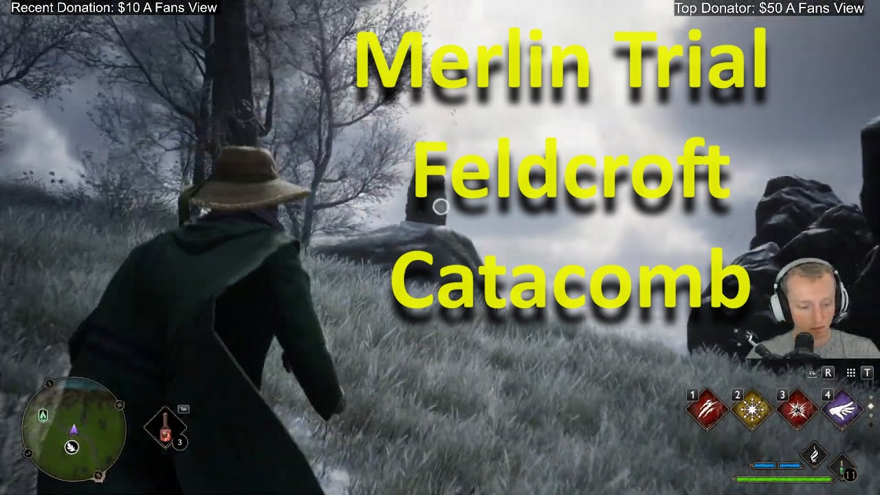 Merlin Trial Feldcroft Catacomb Hogwarts Legacy - YouTube