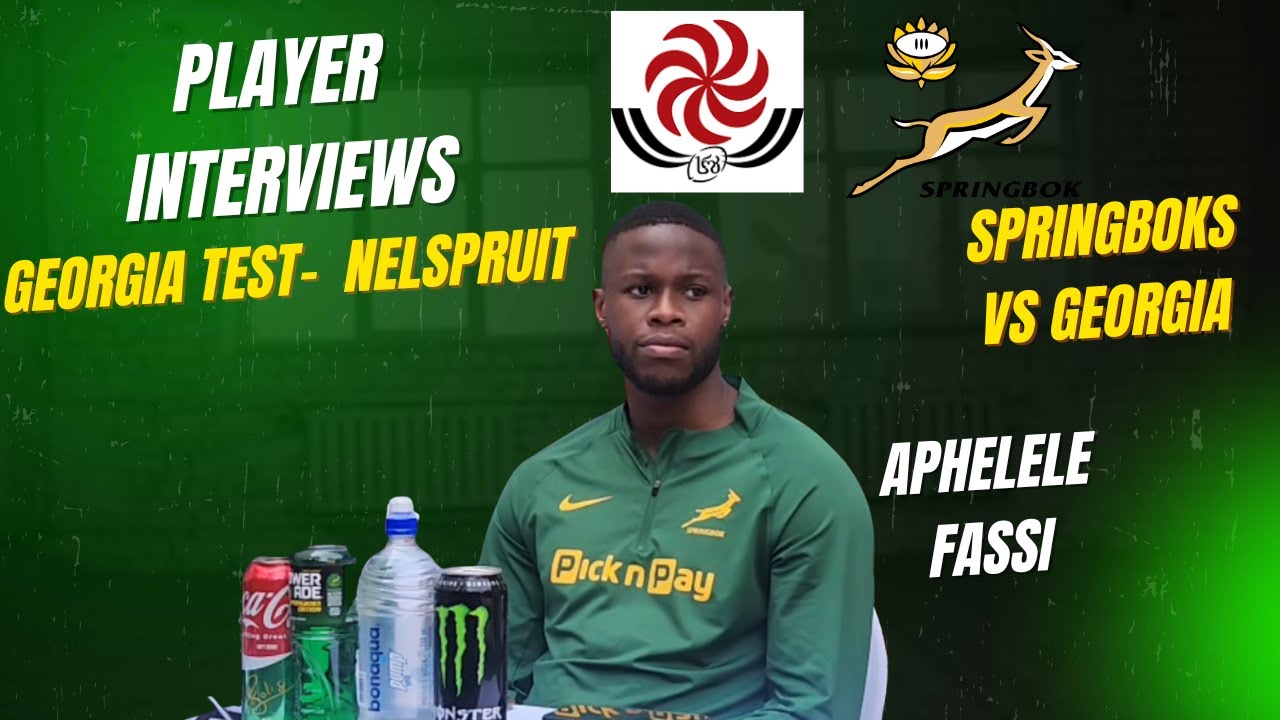 SPRINGBOKS: Aphelele Fassi chats ahead of the Georgia test match - YouTube