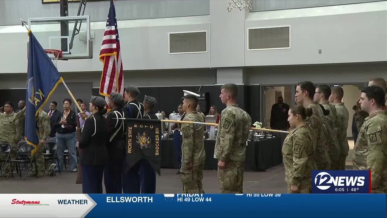 JROTC members at Wichita schools pay tribute to veterans - YouTube